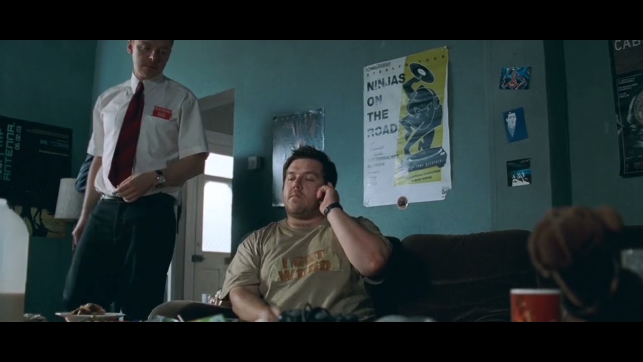 Shaun Of The Dead Ed And Noodle On The Phone Youtube