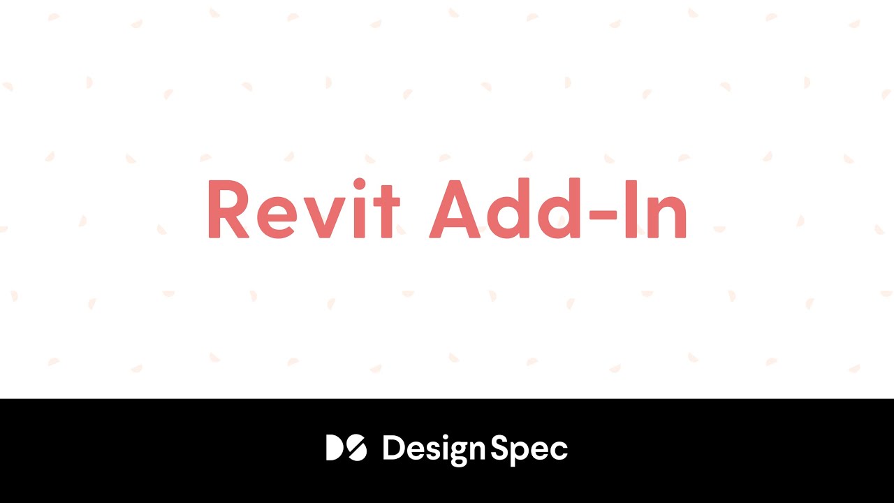 Designspec Revit Add In Youtube