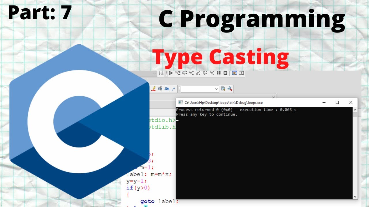 C Programming Tutorial 7 Type Casting Operator In C Programming