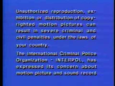 20th Century Fox Home Entertainment/FOX Video FBI Warning screen (VHS ...