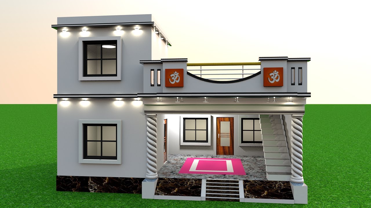 Simple 3 Bedroom Village House Design Village House Design In 3d