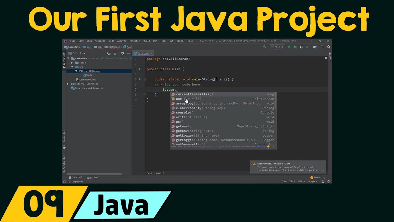 Our First Java Project Youtube