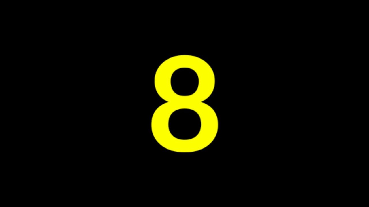 8 Seconds Countdown Timer With Sound Effect Youtube