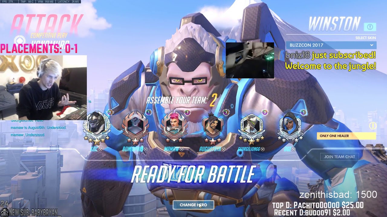 Overwatch Xqc Showing His Gameplay Tricks As Winston Reinhardt Youtube