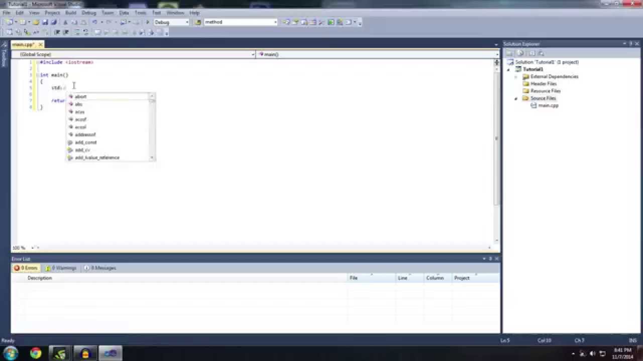 C Tutorial 1 Your First Program Hello World Youtube