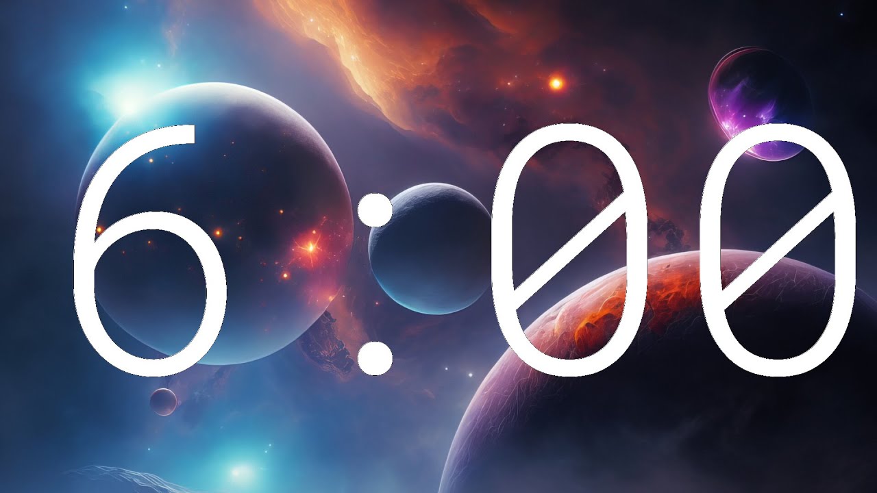 6 Minutes Countdown Timer Space Scene Youtube