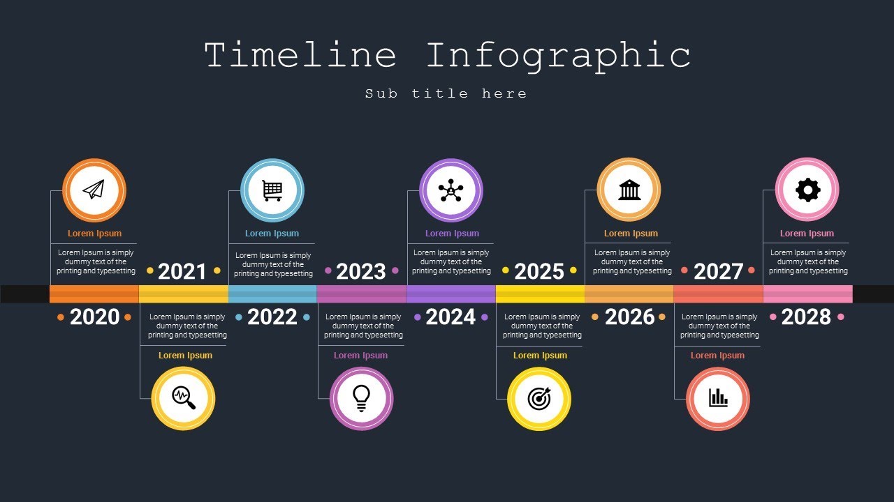 Animated Timeline Powerpoint Templates Free Download Colorful