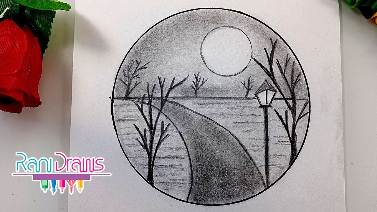 Cómo Dibujar Un Paisaje Con Lápiz Ideas De Paisajes Fáciles Youtube
