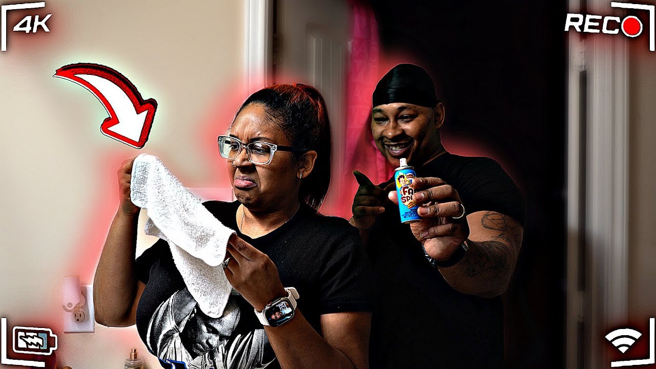 Spraying Fart Spray On My Wife Face Rag To See Her Reaction She
