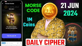 Hamster Kombat Daily Cipher Today 1m Coins 21 June 2024 Hamster Kombat ...
