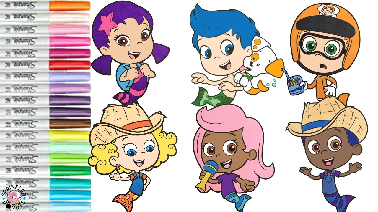 Bubble Guppies Coloring Book Compilation Nonny Deema Molly Gil Oona