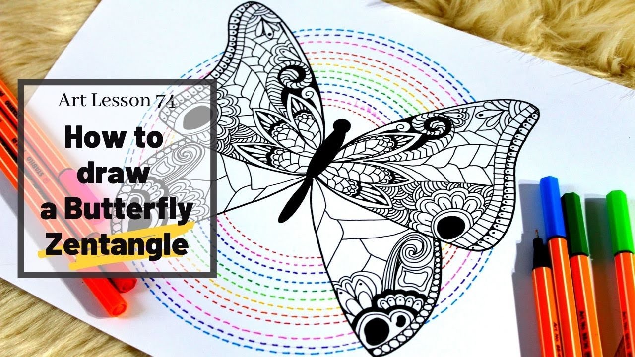 Zentangle Color Butterfly