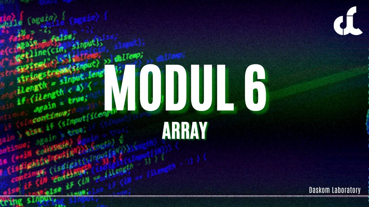 Tutorial Modul 6 Array Youtube