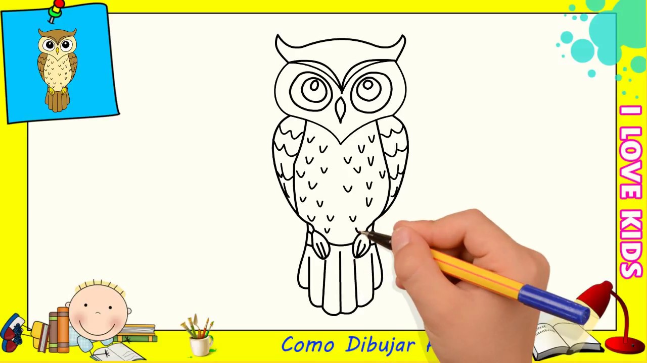 Dibujos De Buhos Faciles Paso A Paso Para Niños Como Dibujar Un Buho