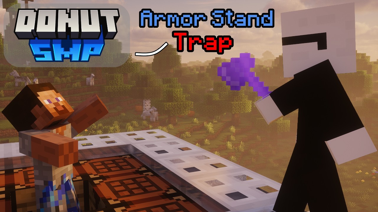 Best Armor Stand Trap Donut Smp Gadget Gadget V2 Minecraft Tutorial