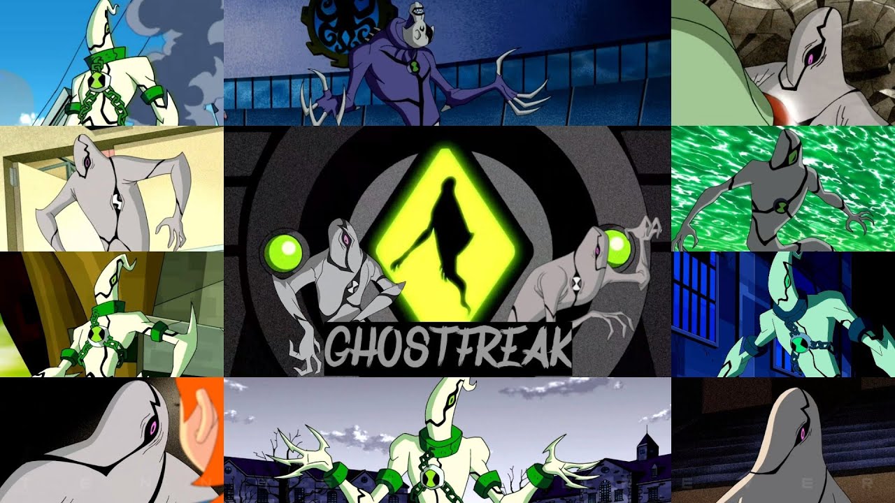 All Ghostfreak Transformations In All Ben 10 Series Youtube