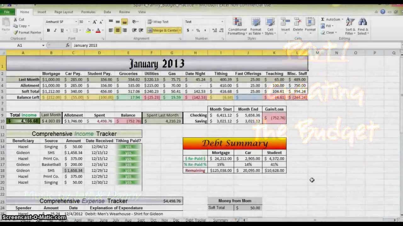 How To Make A Budget In Excel Part 1 Youtube