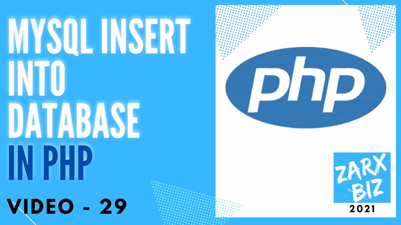 29 Mysql Insert Into Database Php Tutorial Learn Php Programming