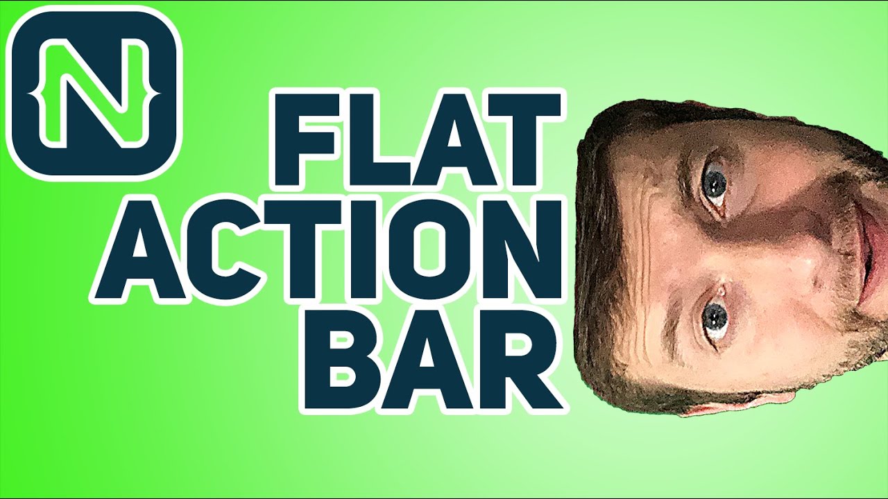 Create A Flat Actionbar In Nativescript Youtube