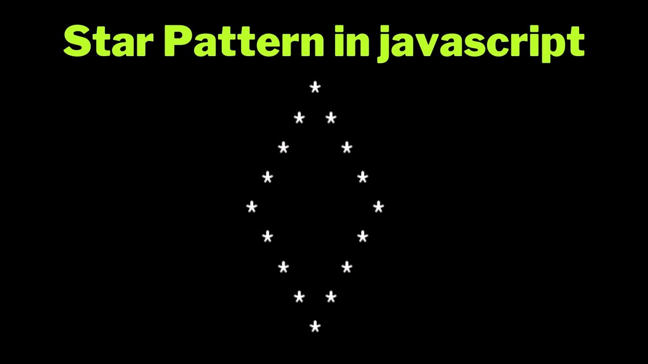 Hollow Diamond Pattern In Javascript For Loop In Js Papa Developer