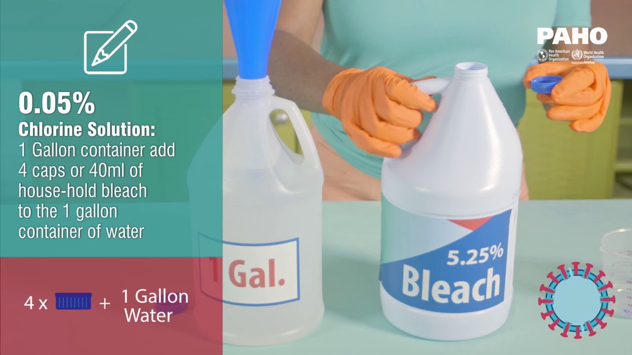 Mixing Chlorine Disinfectant Solution Youtube