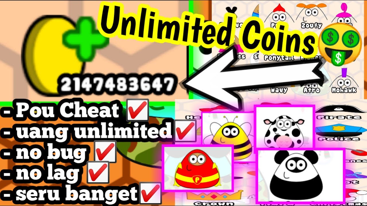 Cara Cheat Pou Di Android Unlimited Coin Youtube