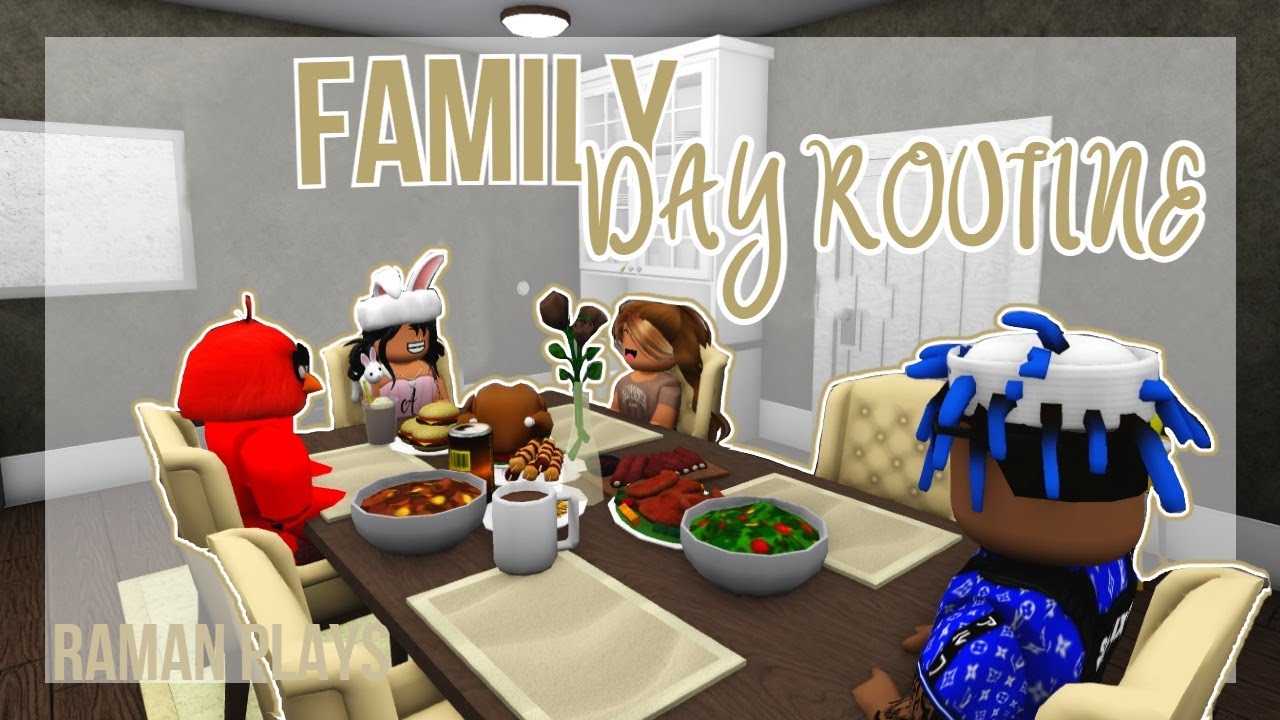 Family Day Routine Bloxburg Roleplay Raman Plays Youtube