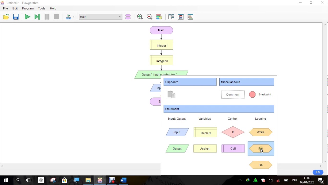 Looping For Using Flowgorithm Youtube