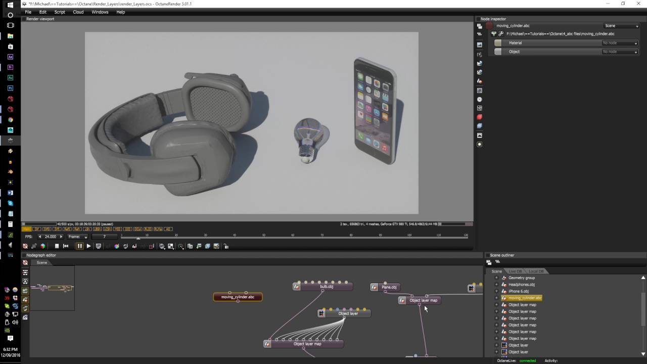 Octane Render Tutorial Series V3 Setting Up Render Layers 43 Youtube