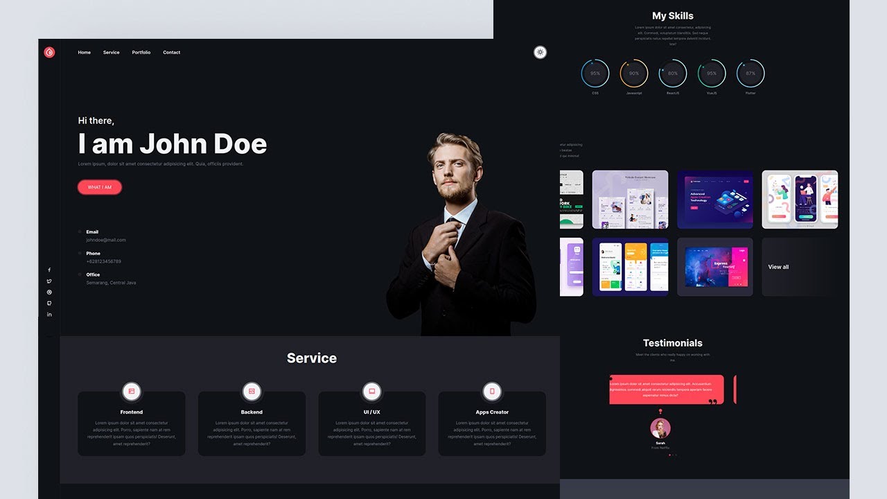 Responsive Personal Portfolio Website Using Html Css Javascript From