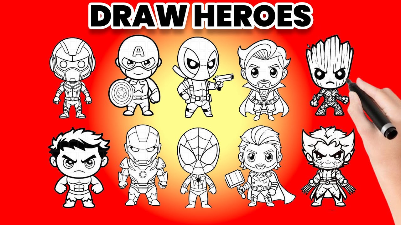 How To Draw Marvel Superheroes Step By Step