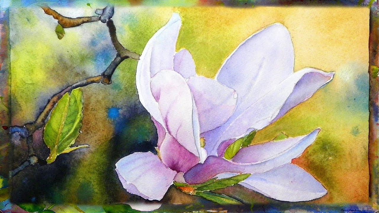 Magnolia Flower Painting Watercolor Best Flower Site