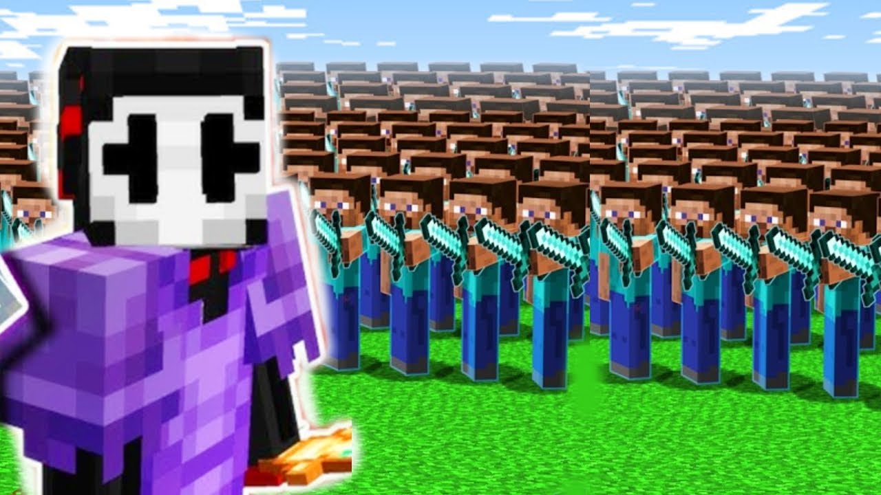 100 Hunters Vs Minecraft S Deadliest Player Clownpierce S Insane Pvp