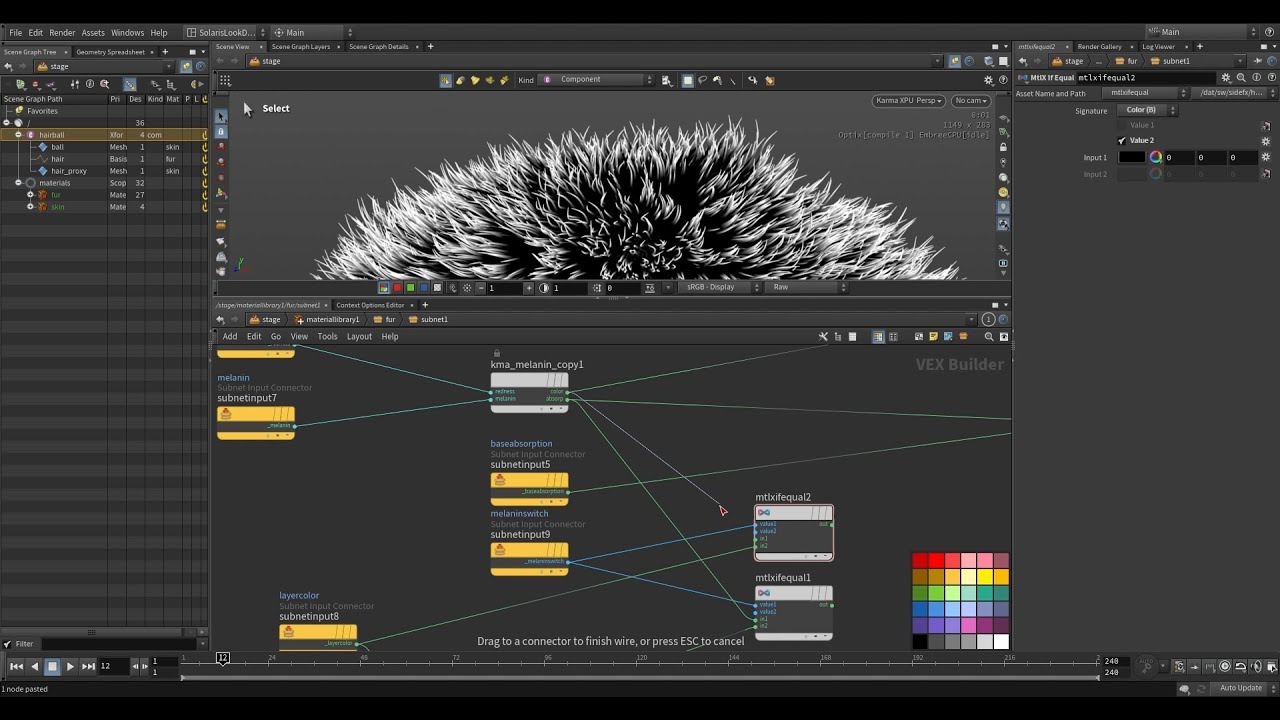 Houdini Fur Lookdev 05 Fur Layer Node Setup Youtube