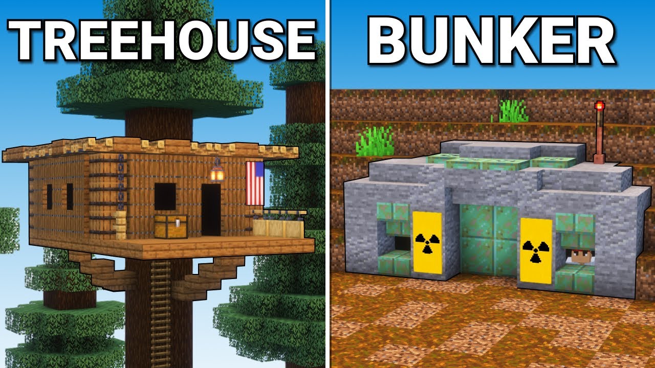 3 Ultimate Starter Bases For Survival Minecraft Youtube
