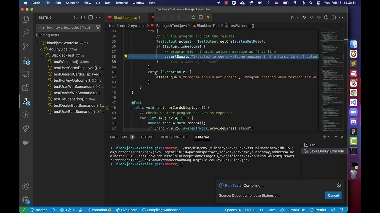 Java Junit Unit Tests In Visual Studio Code Youtube