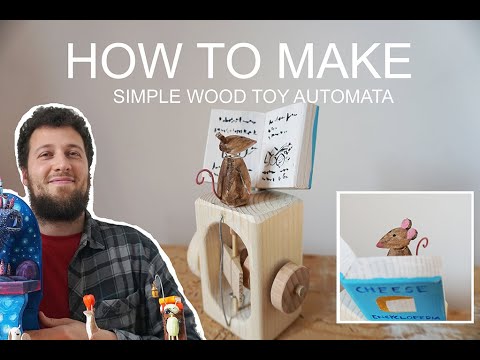 Mouse Reading A Book Wood Toy Automata Tutorial Youtube
