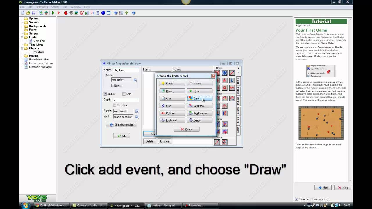 Game Maker Draw Text Youtube