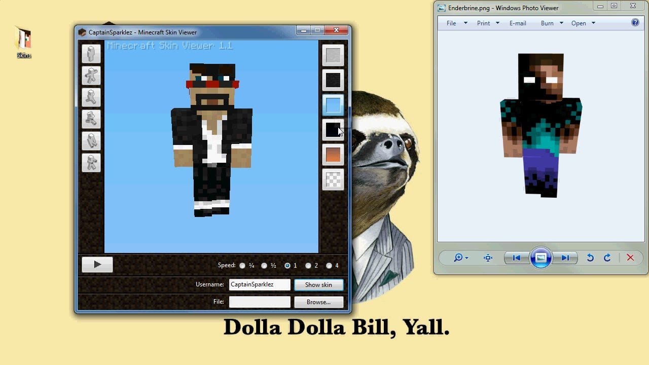 Minecraft 3d Skin Viewer Windows Desktop Application Youtube