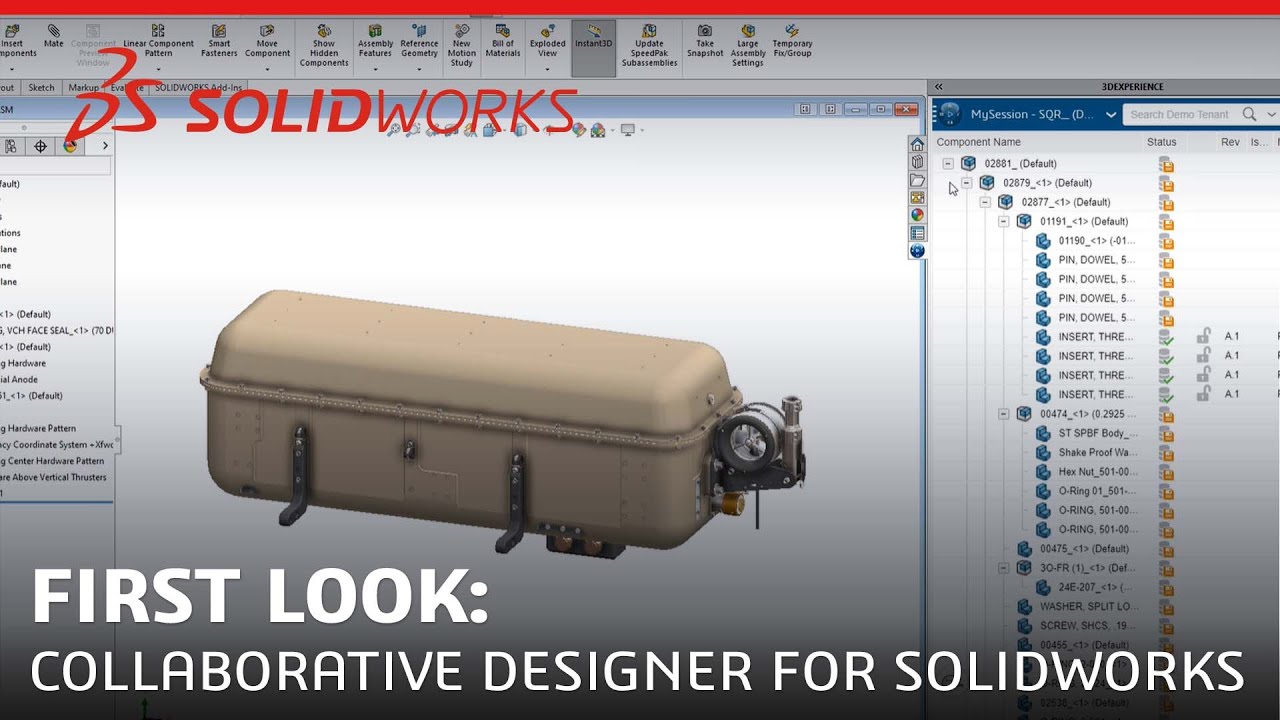 First Look Collaborative Designer For Solidworks Youtube