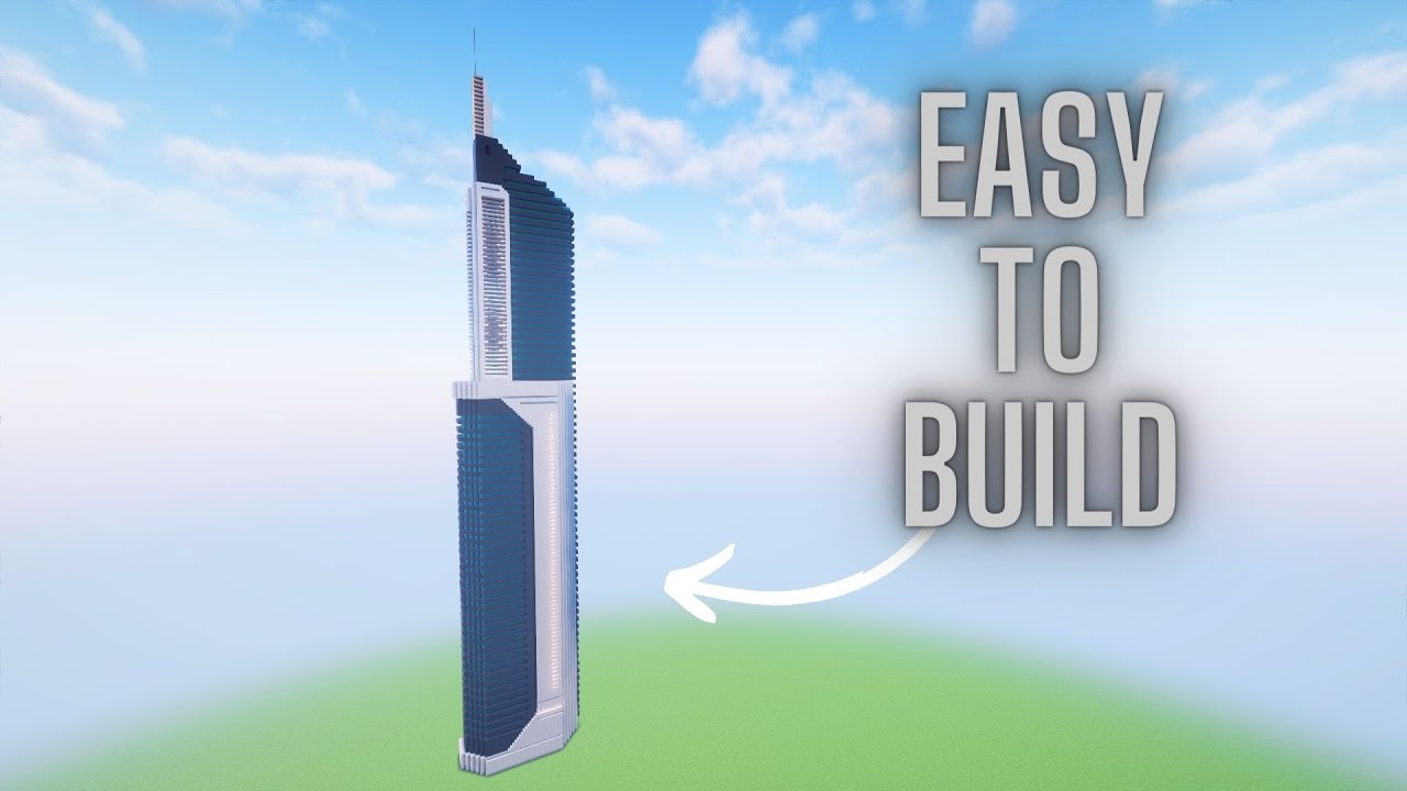 How You Can Build This Minecraft Skyscraper 2 Tutorial Youtube