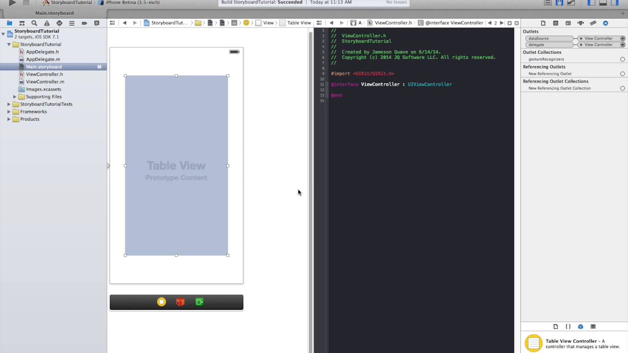Connecting Storyboard Objects To Code In Xcode Youtube