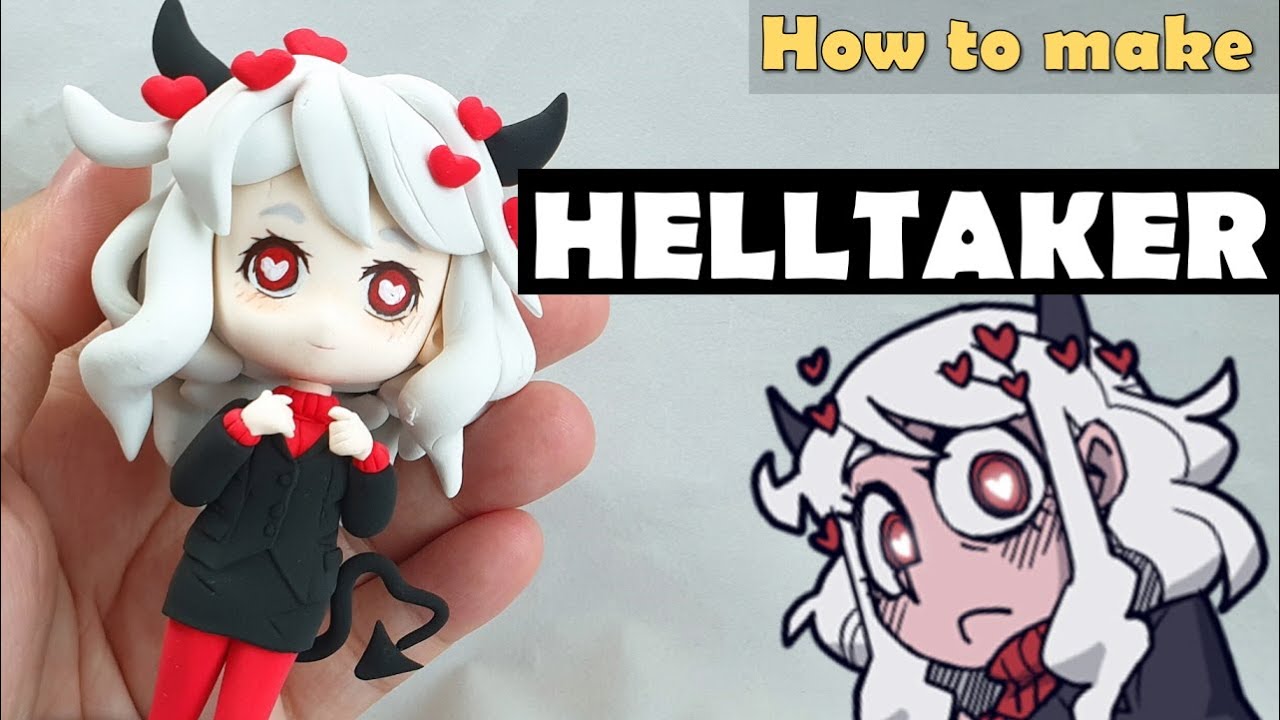 Helltaker Lustful Modeus Chibi Figure Clay Art Tutorial Youtube
