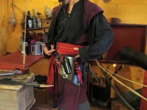 Adjusting Leather Pirate Waist Baldric Youtube