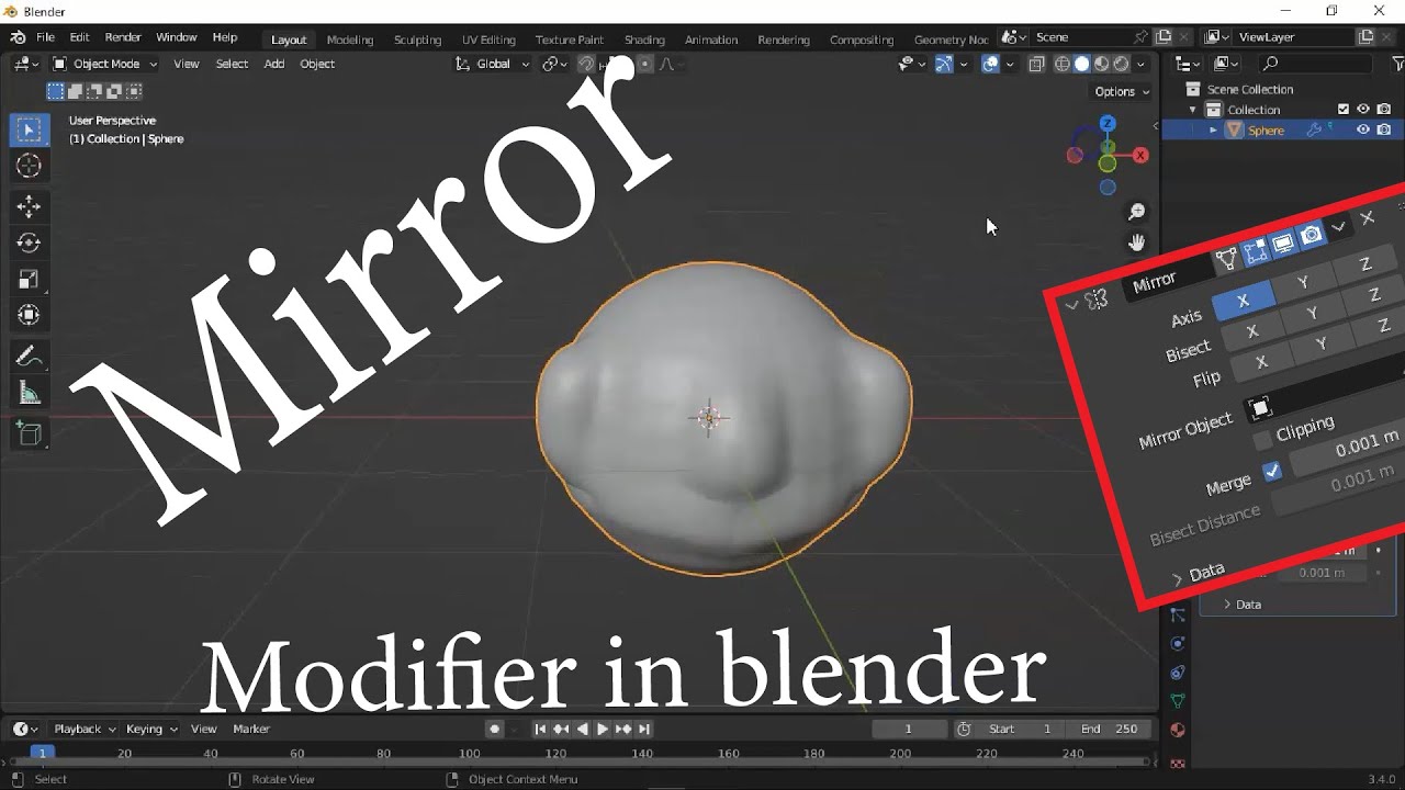 Mirror Modifier Complete Explanation Blender Foundation Youtube