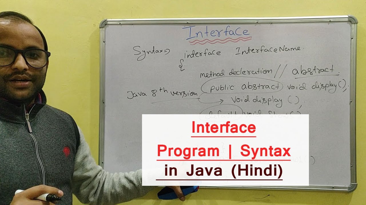 Explain Interface With Syntax In Java Hindi Core Java Tutorial 50