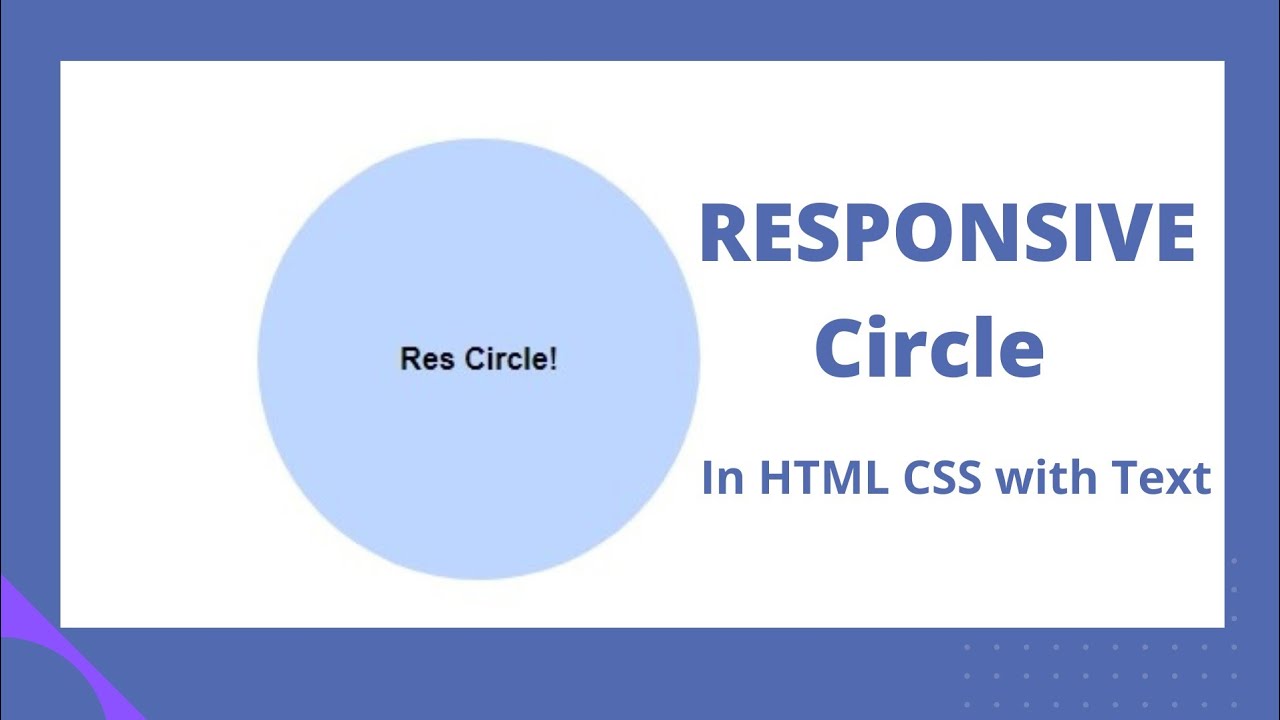 How To Draw Responsive Circle In Css