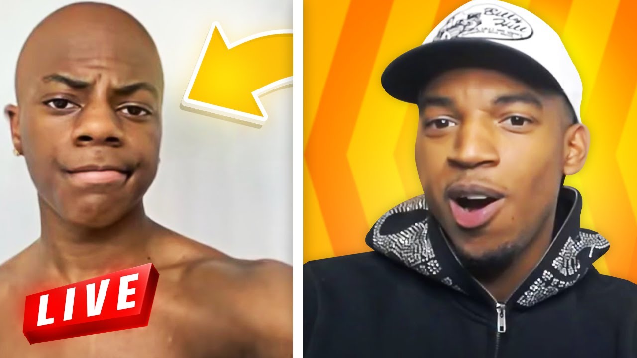 Blou Reacts To Ishowspeed Shaving His Head Bald Youtube