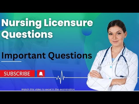 Nursing Licensure Examination Model Questions Very Important Youtube