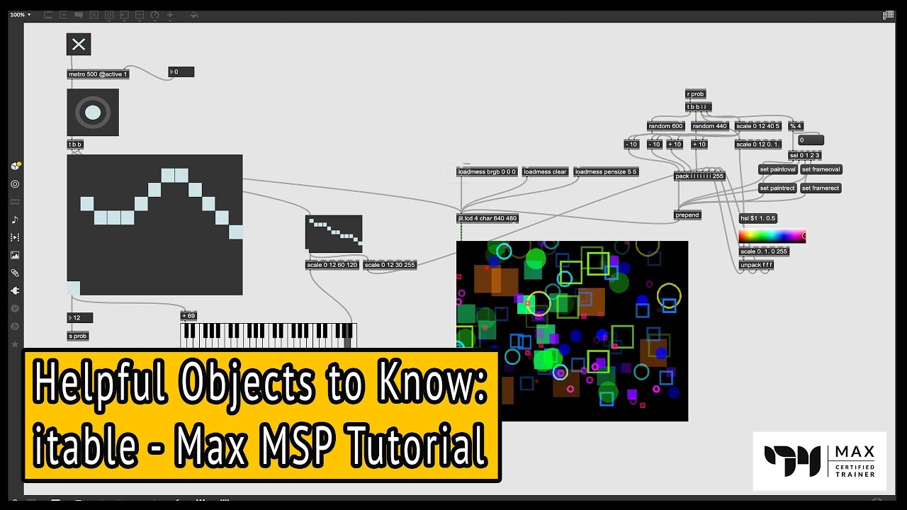 Itable Helpful Objects To Know Max Msp Tutorial Youtube